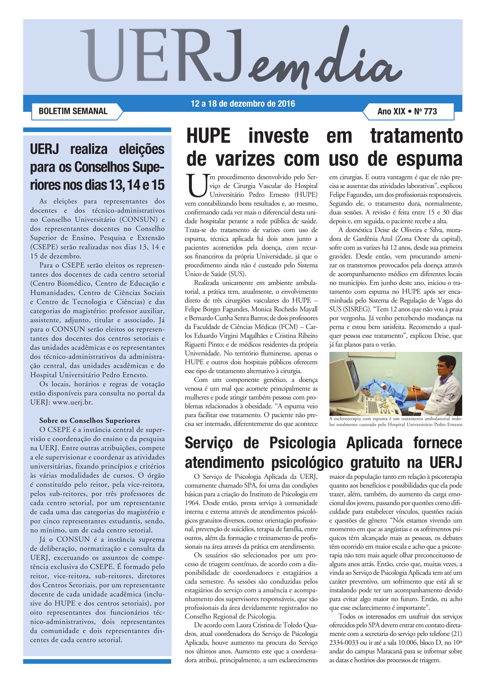 UERJ em dia - Edição 773 - UERJ - Universidade do Estado do Rio de Janeiro