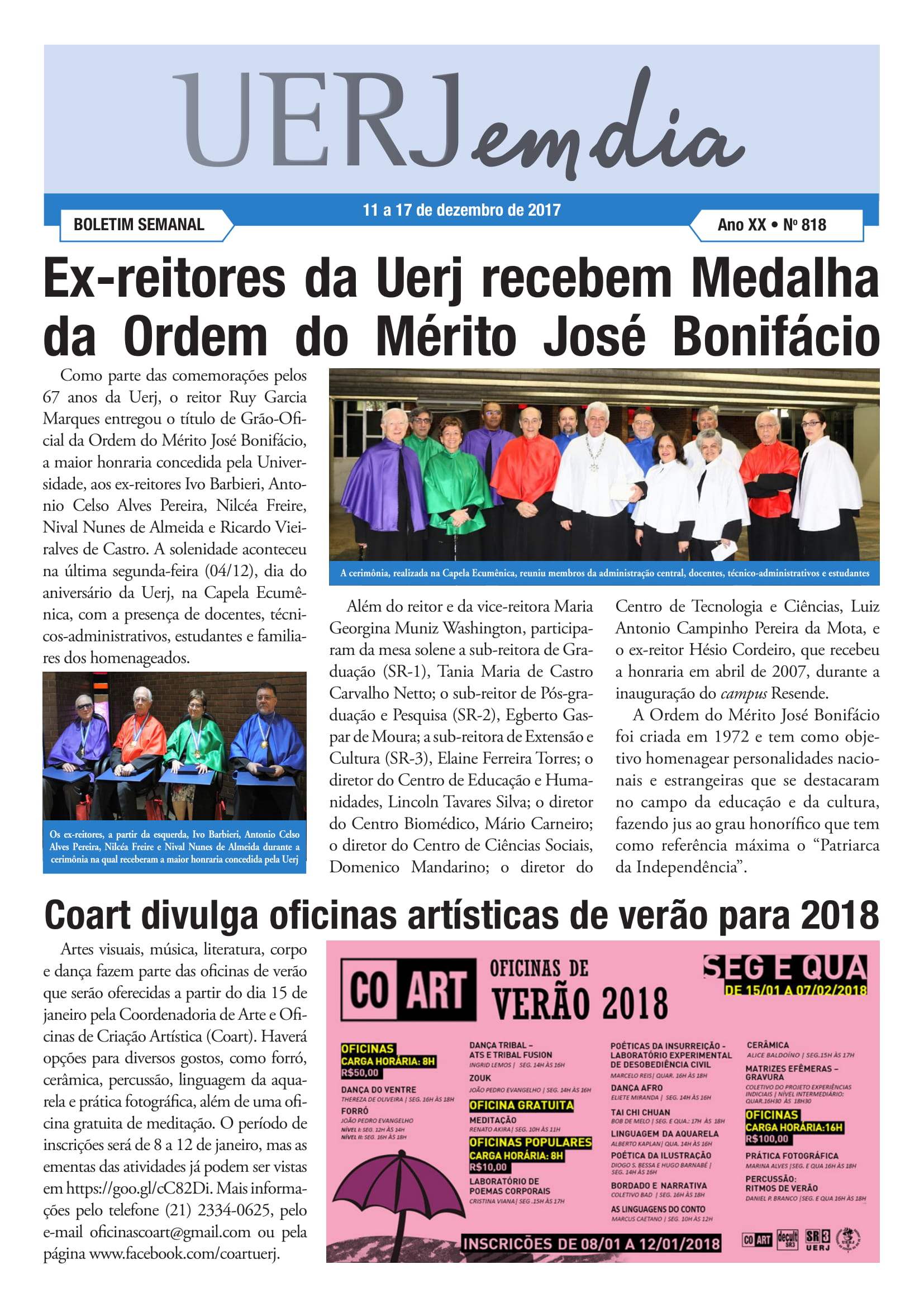 UERJ em dia - Edição 818 - UERJ - Universidade do Estado do Rio de Janeiro