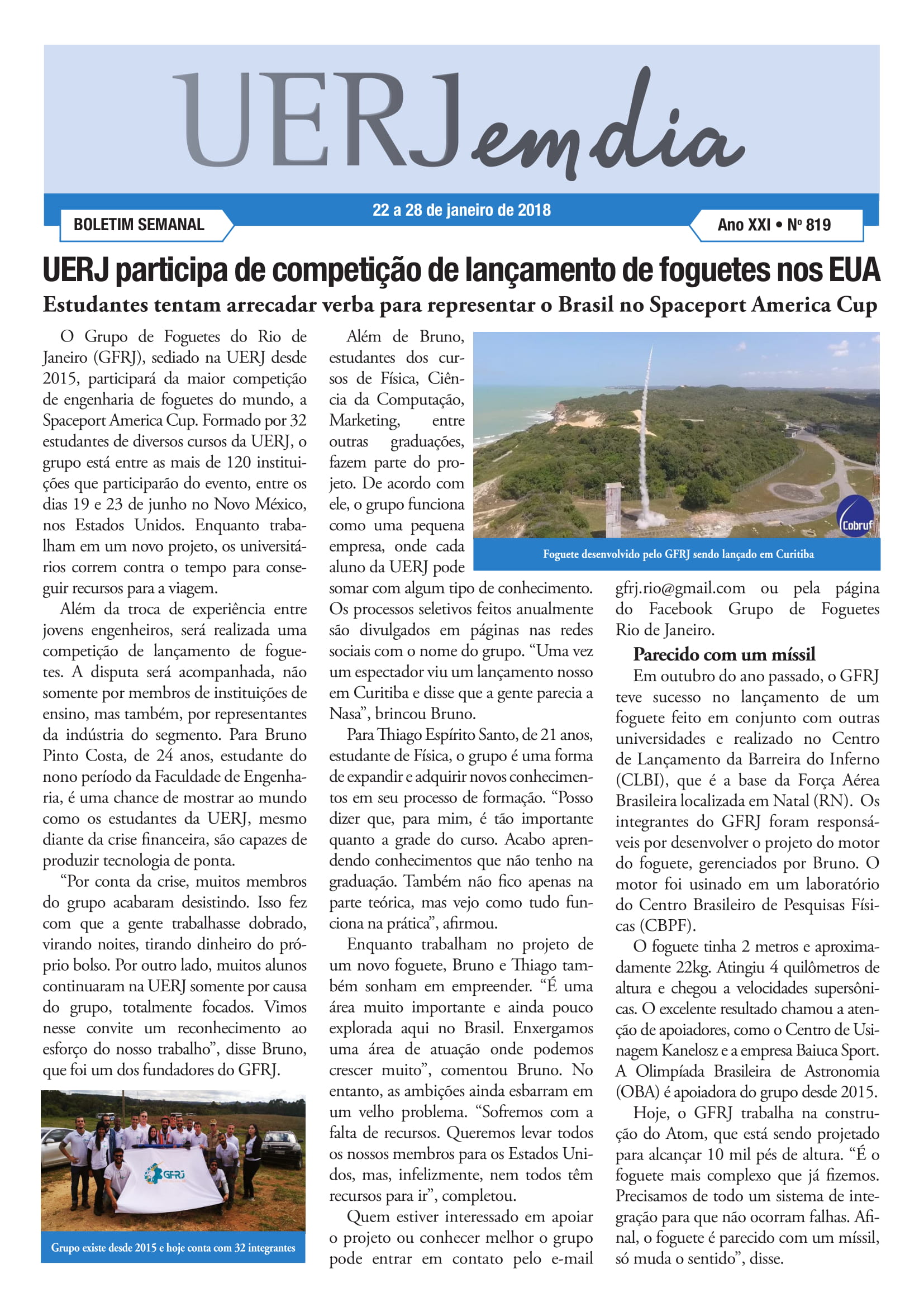 UERJ em dia - Edição 819 - UERJ - Universidade do Estado do Rio de Janeiro