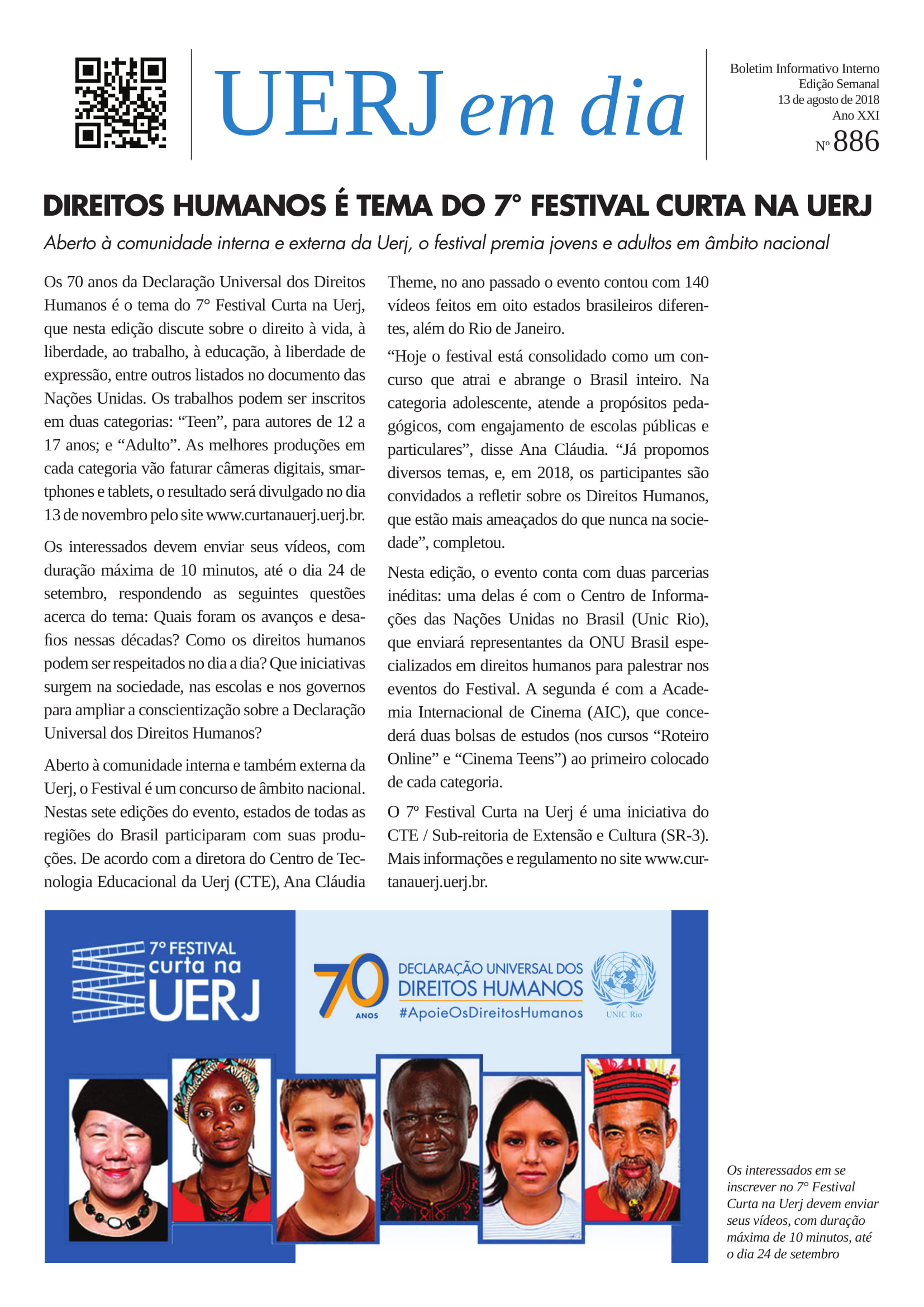 UERJ em dia - Edição 886 - UERJ - Universidade do Estado do Rio de Janeiro