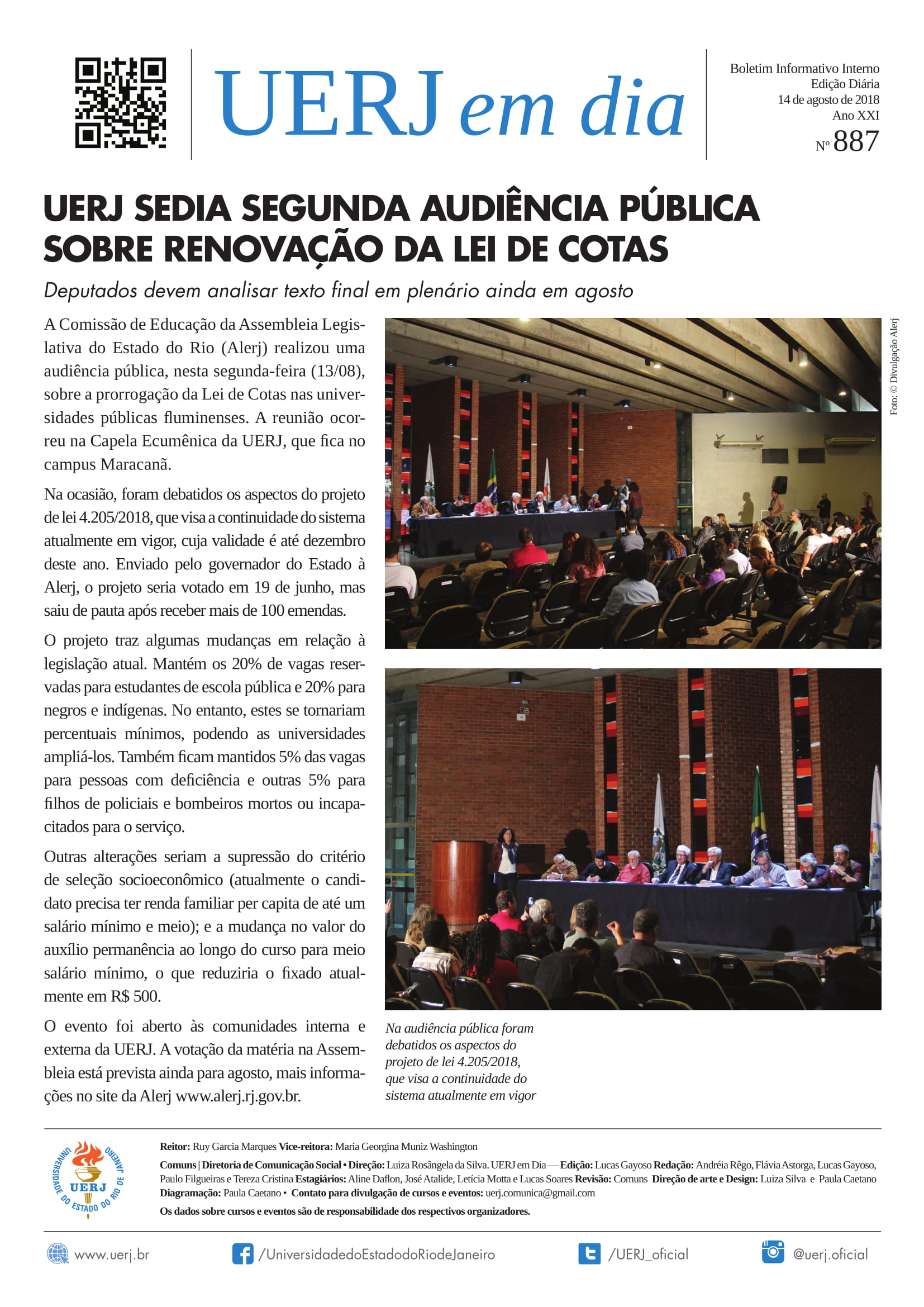 UERJ em dia - Edição 887 - UERJ - Universidade do Estado do Rio de Janeiro