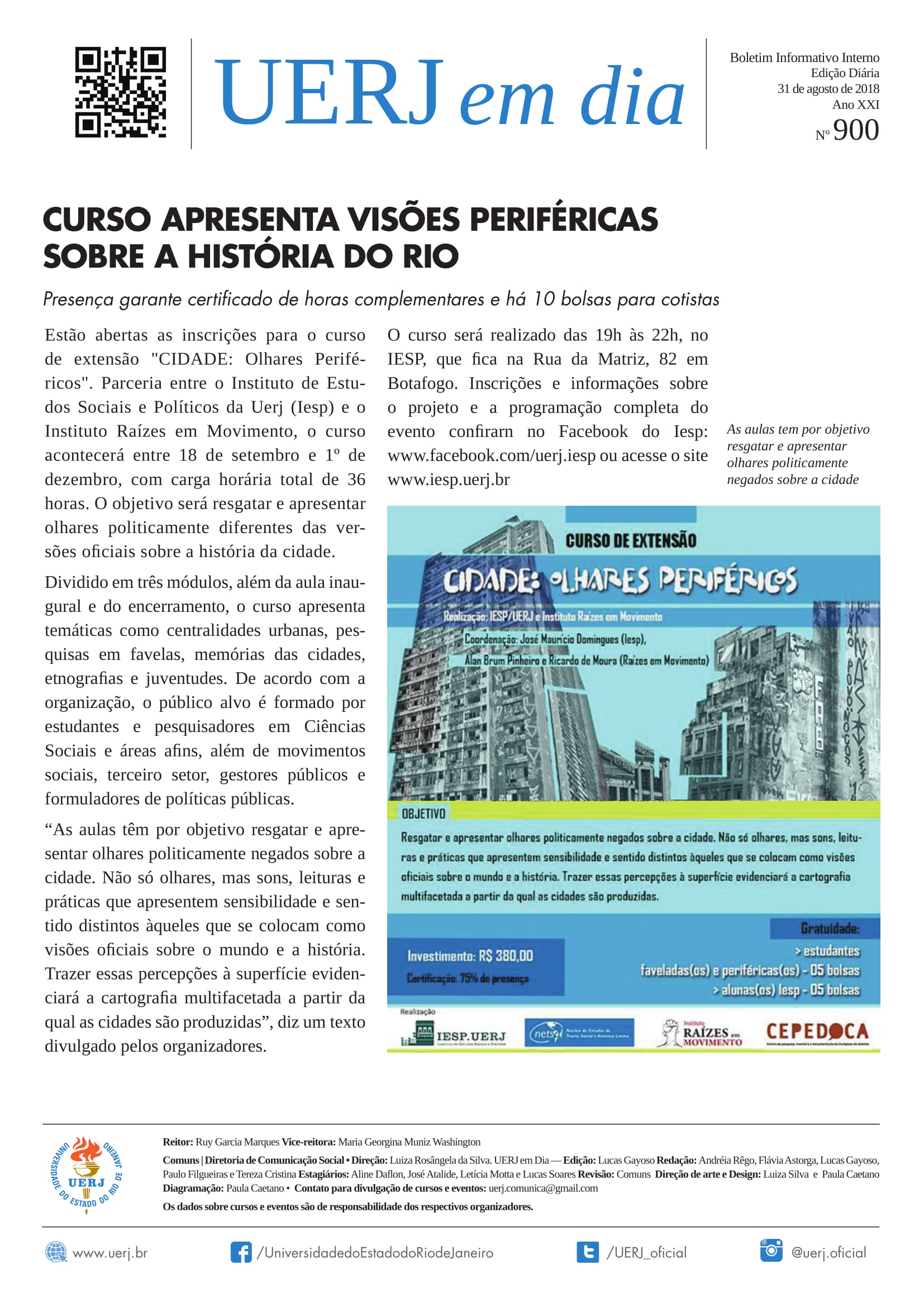 UERJ em dia - Edição 900 - UERJ - Universidade do Estado do Rio de Janeiro