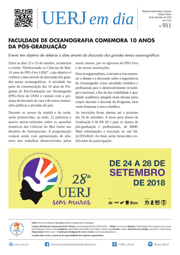 UERJ em dia - Edição 911 - UERJ - Universidade do Estado do Rio de Janeiro